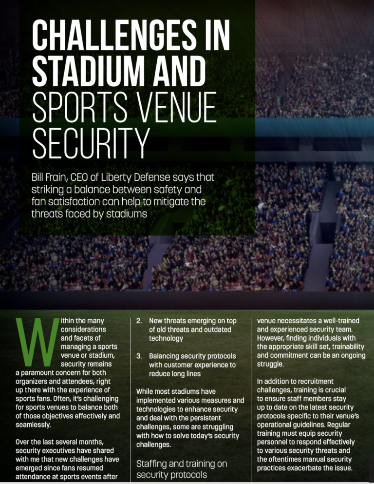 Challenges in Stadium and Sports Venue Security - Liberty Defense